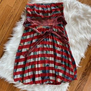 American Rag | Dresses | American Rag Cie Floral Stripe Strapless Dress ...